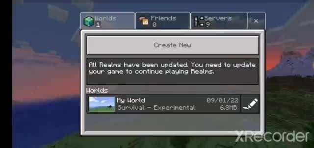 I I I I Create New I All Realms have been updated. You need to update ...