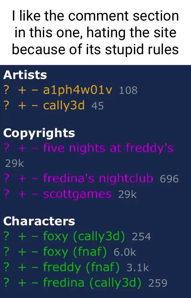 I like the comment section in this one, hating the site because of its ...