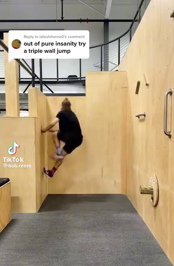 Out of pure insanity try a triple wall jump Tik - iFunny