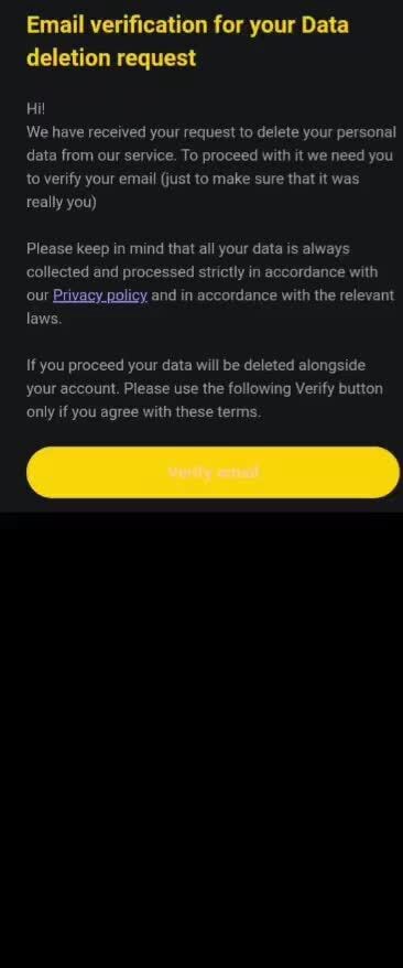 Email verification for your Data deletion request We have received your ...
