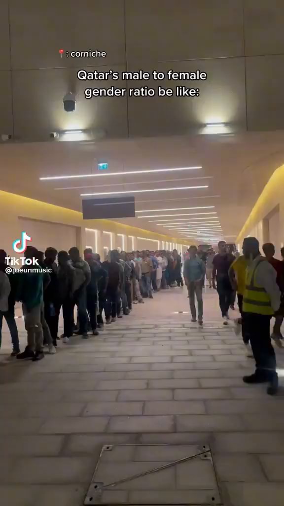 Corniche Qatar's male to female gender ratio be like: Sf TikTok iS Larus - iFunny