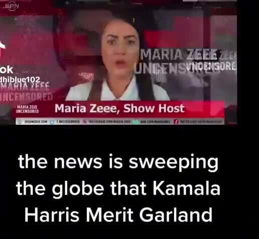 Maria Zeee, Show Host the news is sweeping the globe that Kamala Harris ...