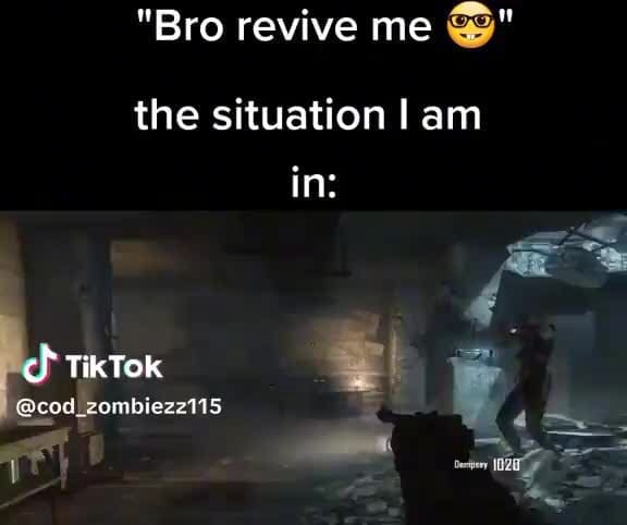 "Bro revive me the situation I am in: TikTok @cod zombiez215 ms - iFunny