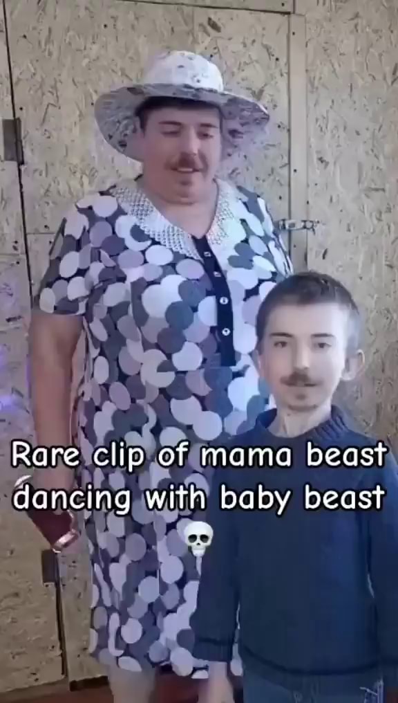 Rare clip of mama beast dancing with baby beast - iFunny