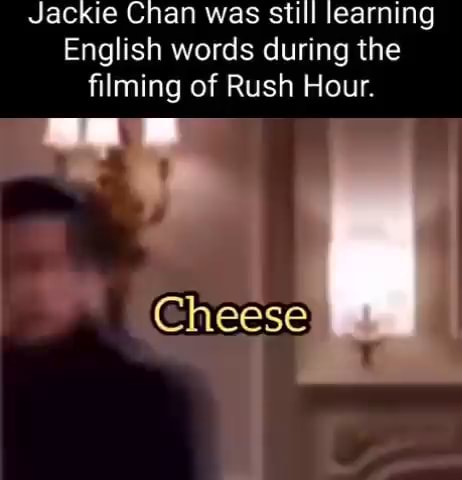 Jackie Chan was still learning English words during the filming of Rush ...