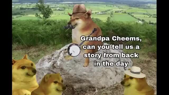 Grandpa Cheems, can you tellusa story from back in the day - iFunny