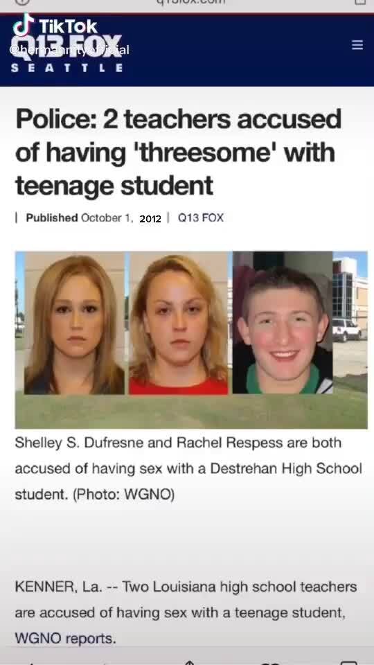 Police: 2 teachers accused of having 'threesome' with teenage student I ...