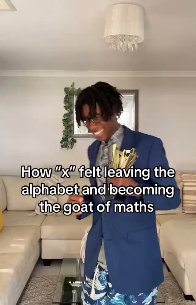 How "x" felt leaving the alphabet and becoming the goat of maths - iFunny