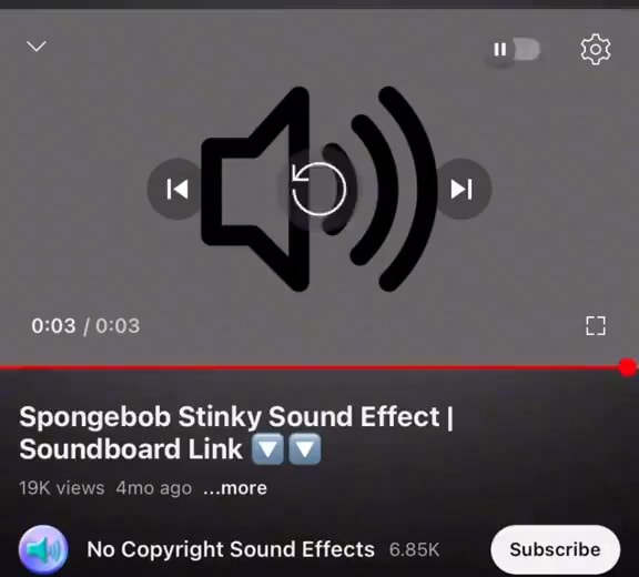 Spongebob Stinky Sound Effect I Soundboard Link WW views ago ...more No ...