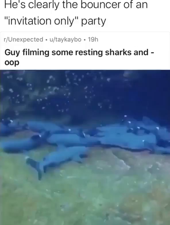 Es Clearly the bouncer of an "invitation only" party le Guy filming ...