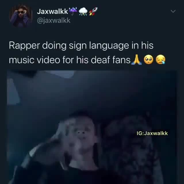 Rapper doing sign language in his music video for his deaf fans AA ...