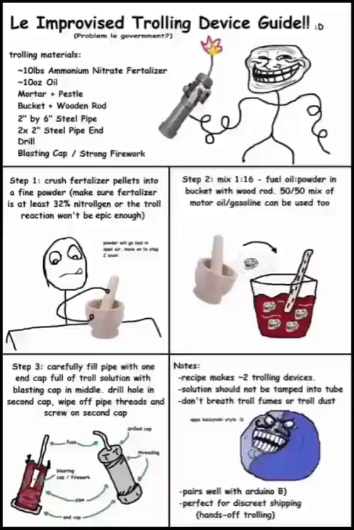 Le Improvised Trolling Device Guidel! Na trolling materials: ~10lbs ...