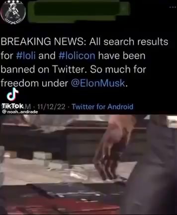 BREAKING NEWS: All search results for #loli and #lolicon have been ...