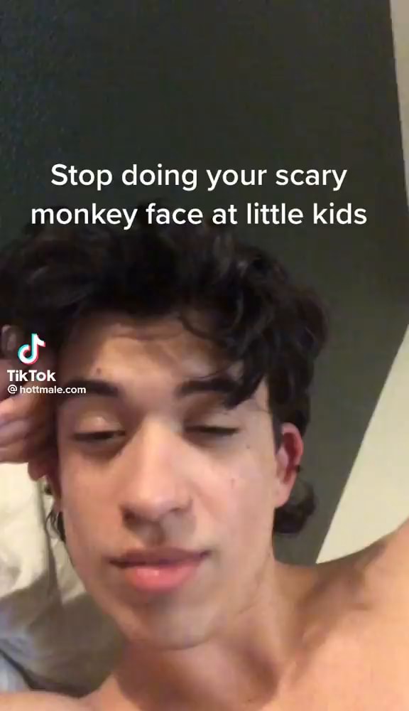 Stop doing your scary monkey face at little kids TikTok - iFunny