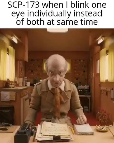 SCP-173 when I blink one eye individually instead of both at same time ...