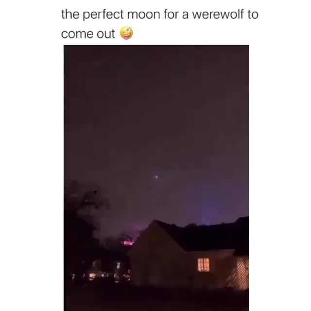 The perfect moon for a werewolf to come out "2 - iFunny