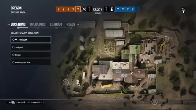 OREGON : I LOCATIONS OPERATORS LOADOUT READY 'SELECT SPAWN LOCATION O ...