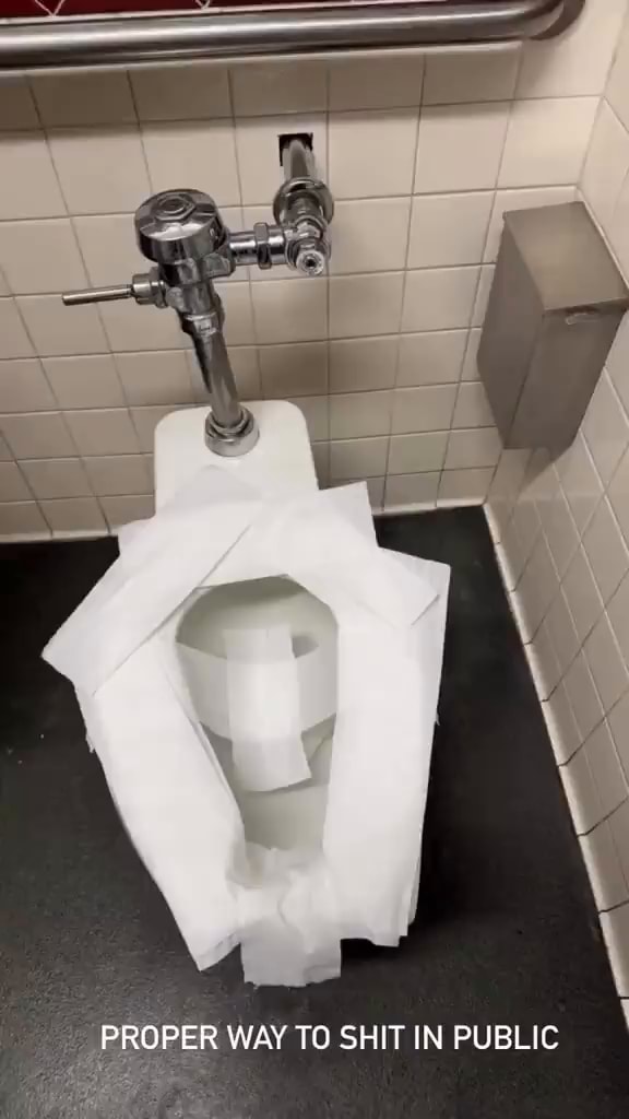 PROPER WAY TO SHIT IN PUBLIC - iFunny