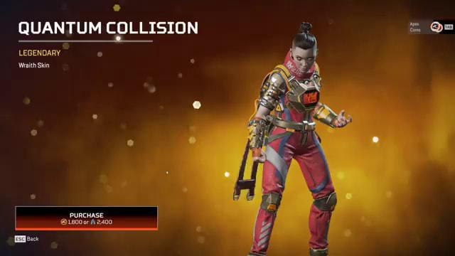 QUANTUM COLLISION LEGENDARY Wraith Skin _ PURCHASE @1,800 or ih 2,400 ...