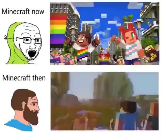 Minecraft now Minecraft then - iFunny