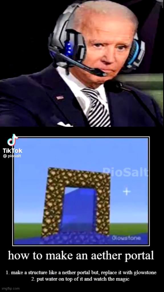 Ww how to make an aether portal 1. make a structure like a nether ...