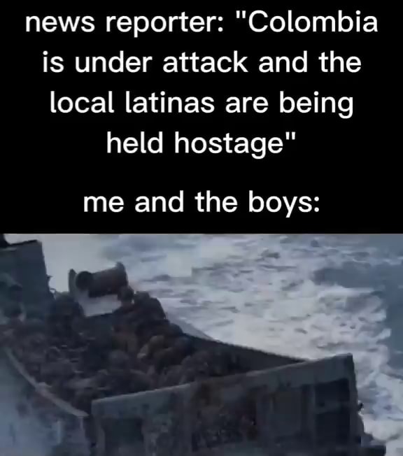 News reporter: "Colombia is under attack and the local latinas are ...