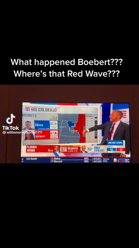 What happened Boebert??? Where's that Red Wave??? TikTok williamar OS ...