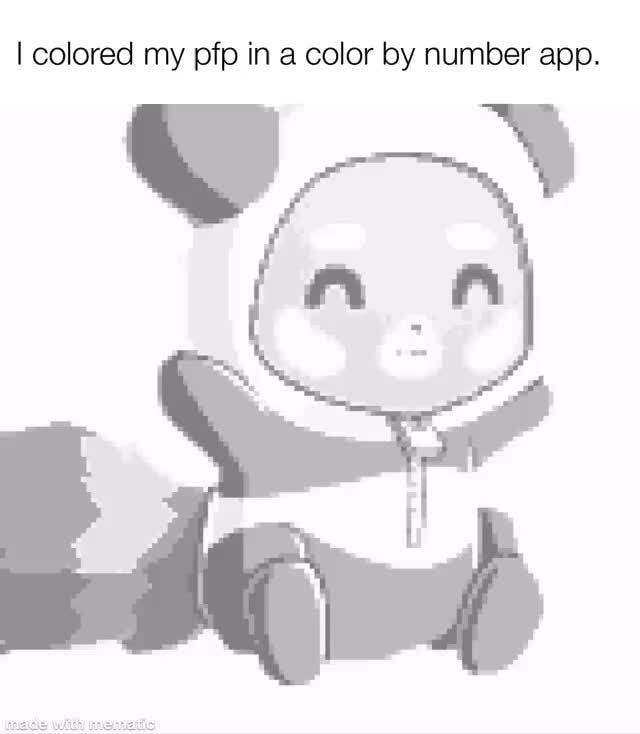 I colored my pfp in a color by number app. - iFunny