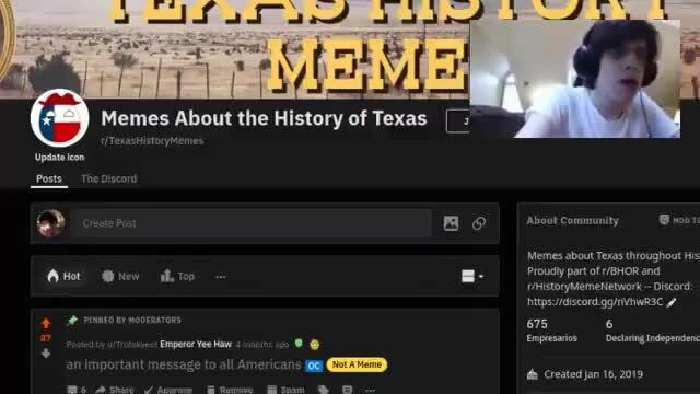 Atot @rew Emperee Yeew Memes About the History of Texas ar Memes about ...