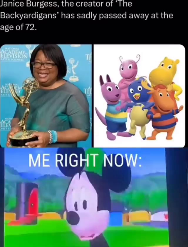 Janice Burgess, the creator of 'The Backyardigans' has sadly passed ...