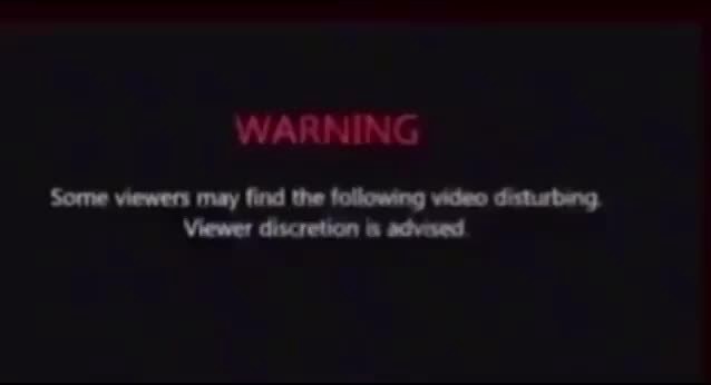 WARNING Some viewers may find the following video disturteng Viewer ...