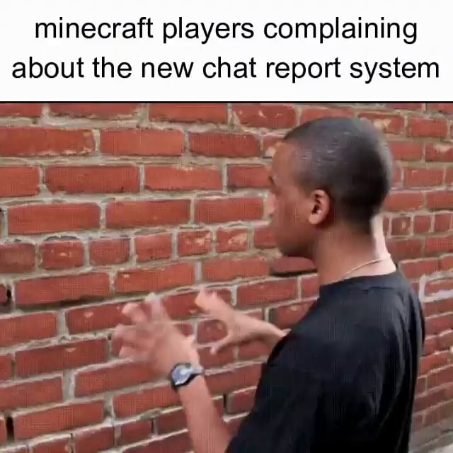 About the new chat report system minecraft players complaining ir - iFunny