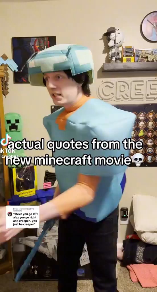 Jactual quotes from the "nww minecraft movie 7 - iFunny