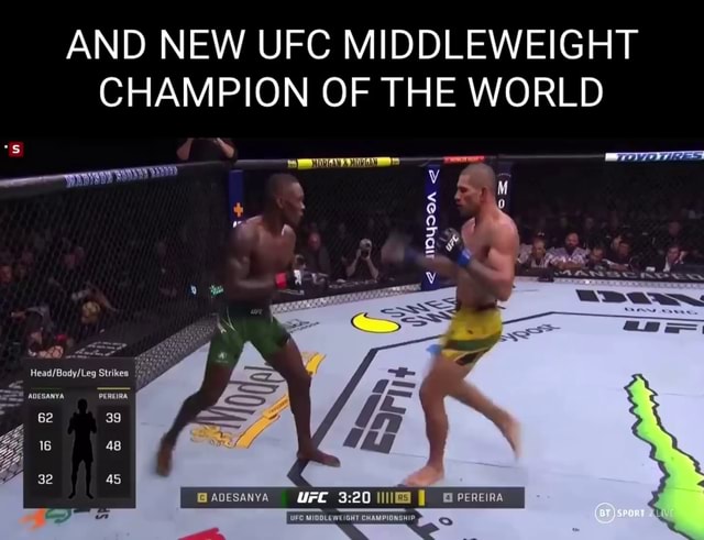AND NEW UFC MIDDLEWEIGHT CHAMPION OF THE WORLD aa" Strikes @ ADESANYA ...