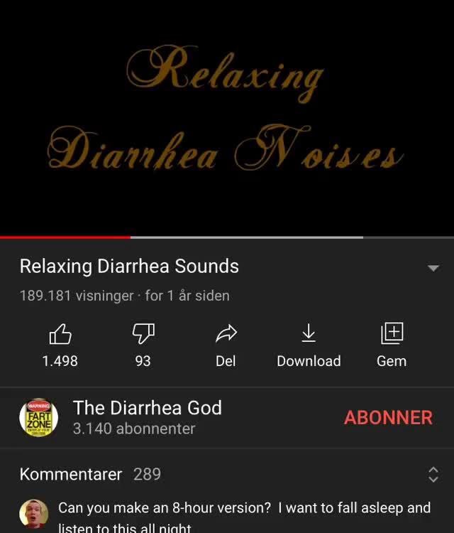 Relaxing Diarrhea Sounds a Can you make an 8-hour version? I want to ...