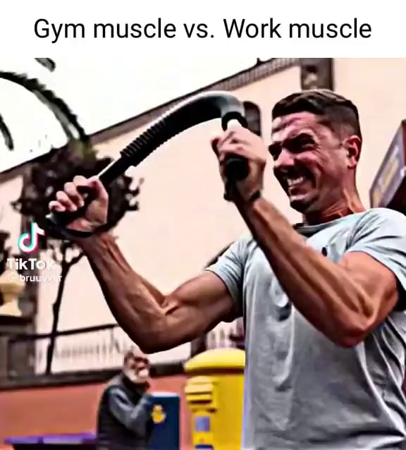 Gym muscle vs. Work muscle - iFunny