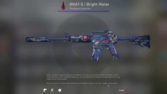 M4A1-S I Bright Water With smaller magazine than its unmuffied ...