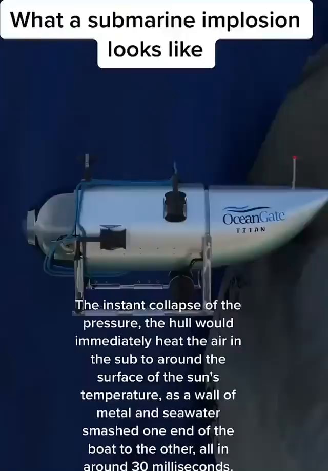 What submarine implosion looks like he instant collapse of the pressure ...