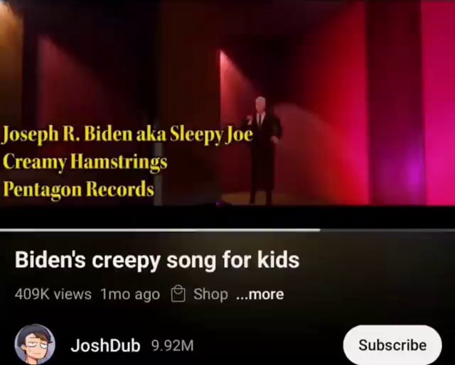Joseph R. Biden aka Sleepy Joe Creamy Hamstrings Pentagon Records Biden ...