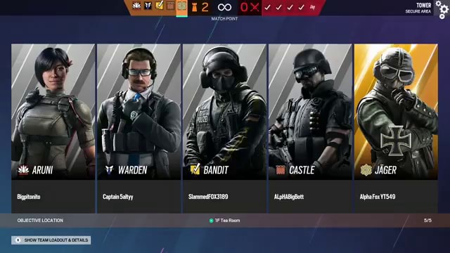 TOWER 2 cO vvvve MATCH POINT CASTLE JAGER BANDIT Bigpitonito Captain ...