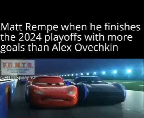Matt Rempe when he finishes the 2024 playoffs with more goals than Alex ...