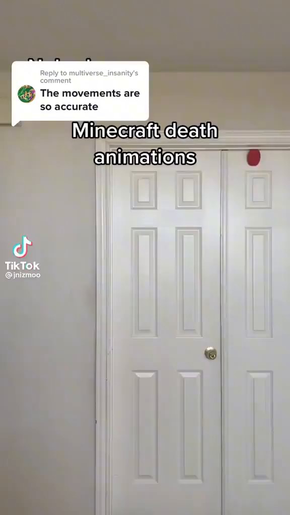 Comment The movements are so accurate Minecraft death animations TikTok ...