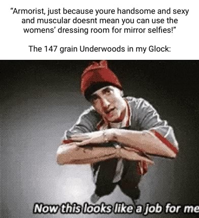 "Armorist, just because yours handsome and sexy and muscular doesni mean you can use the womens ...