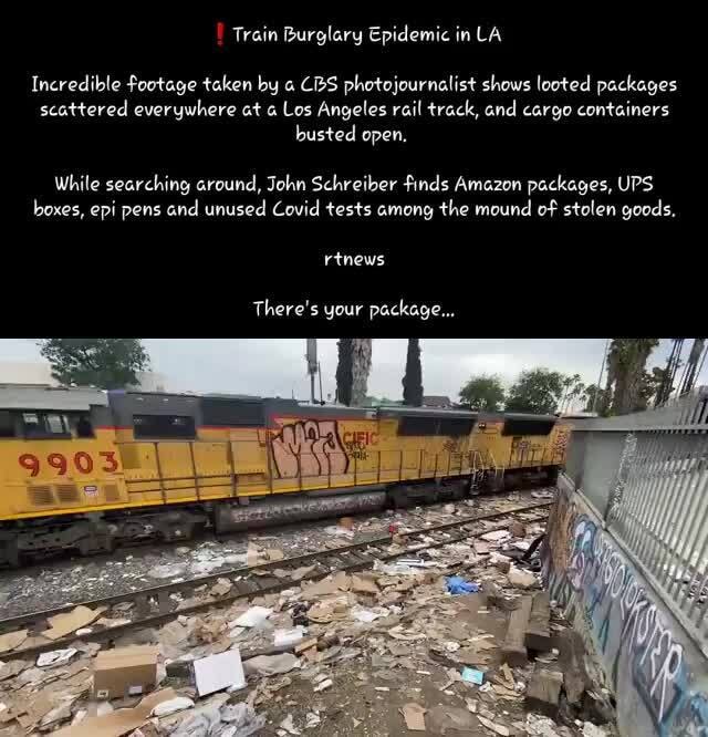 Train Burglary Epidemic in LA Incredible footage taken by CBS ...
