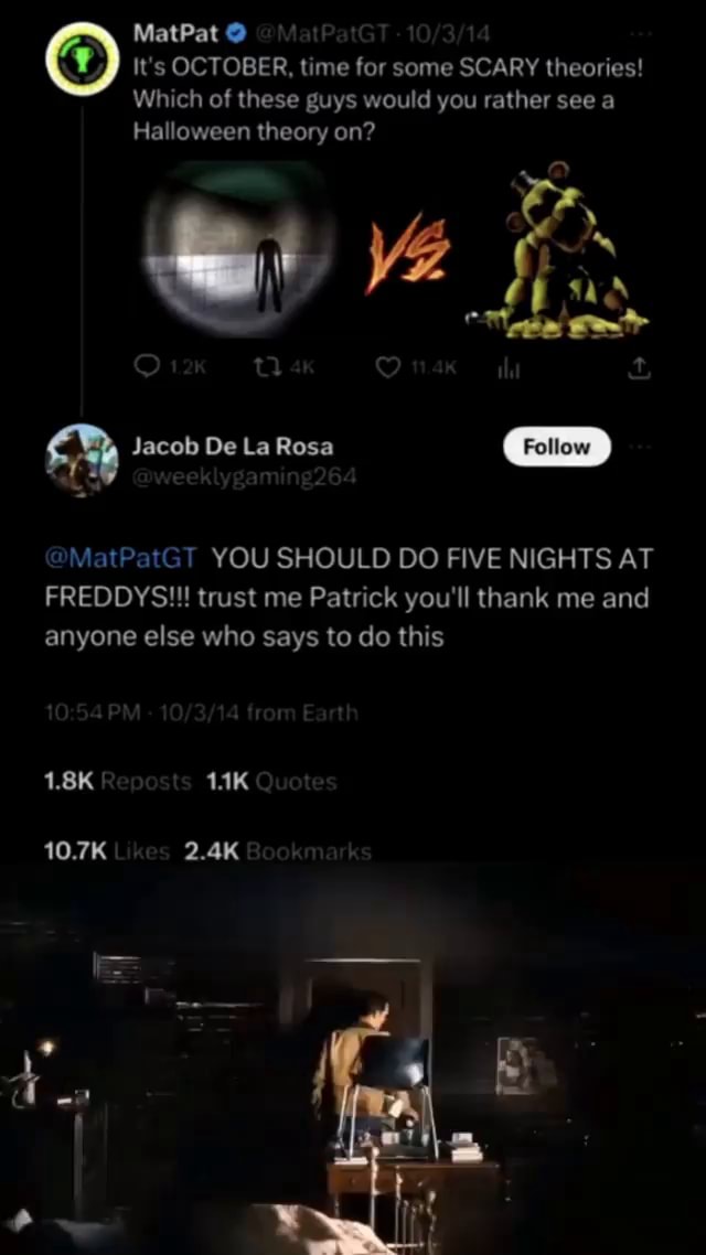 MatPat @ It's OCTOBER, time for some SCARY theories! Which of these ...