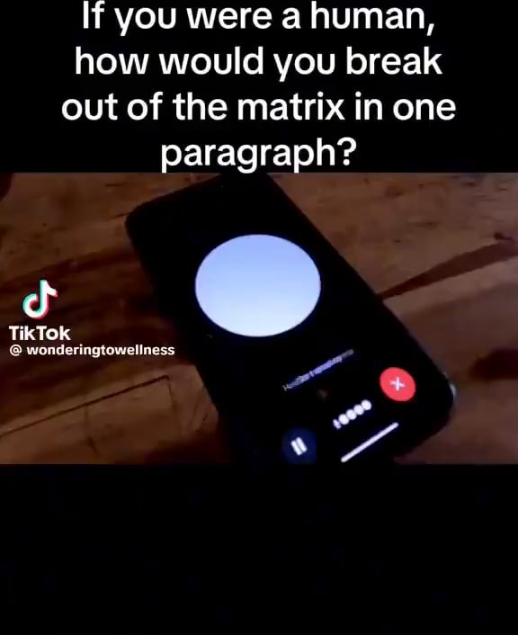 If you were a human, how would you break out of the matrix in one ...