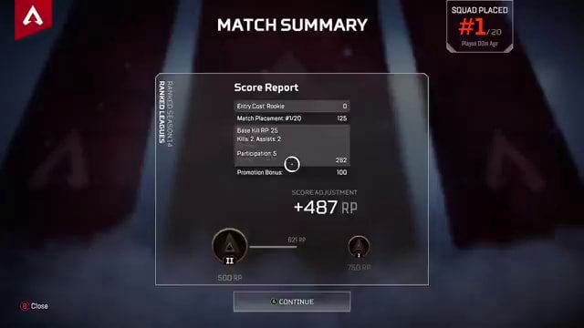 A SQUAD PLACED MATCH SUMMARY Piayed Ago Score Report Entry Cost: Rookie ...