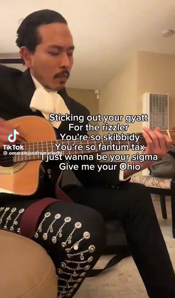 Sticking out your gyatt For the rizzler of You're so skibbidy ik TOK ...