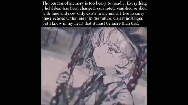 Frxgxd - 1553470665499594756 - 'The burden of memory is too heavy to ...