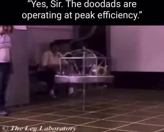 "Yes, Sir. The doodads are operating at peak efficiency." ye - iFunny